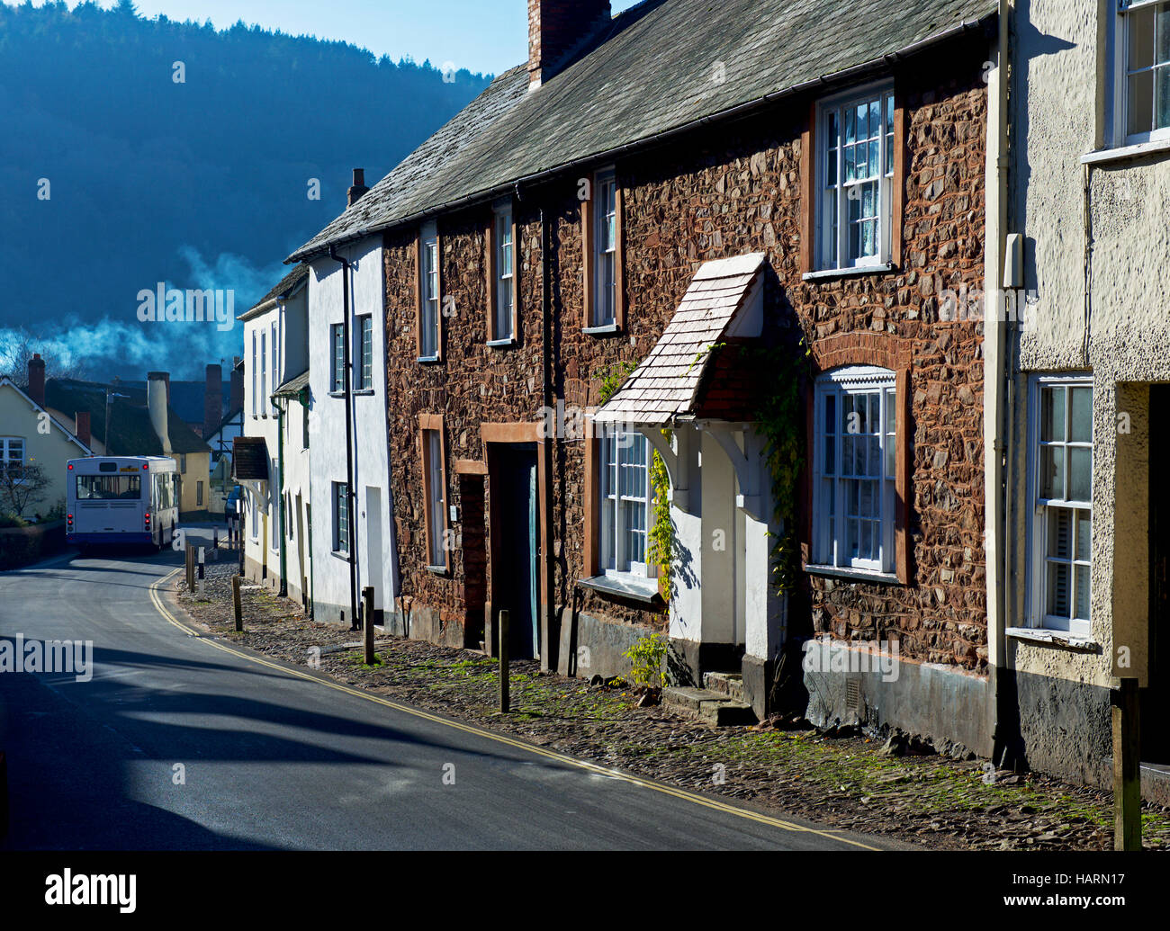 Street in the village of Dunster, Somerset, England UK Stock Photo - Alamy