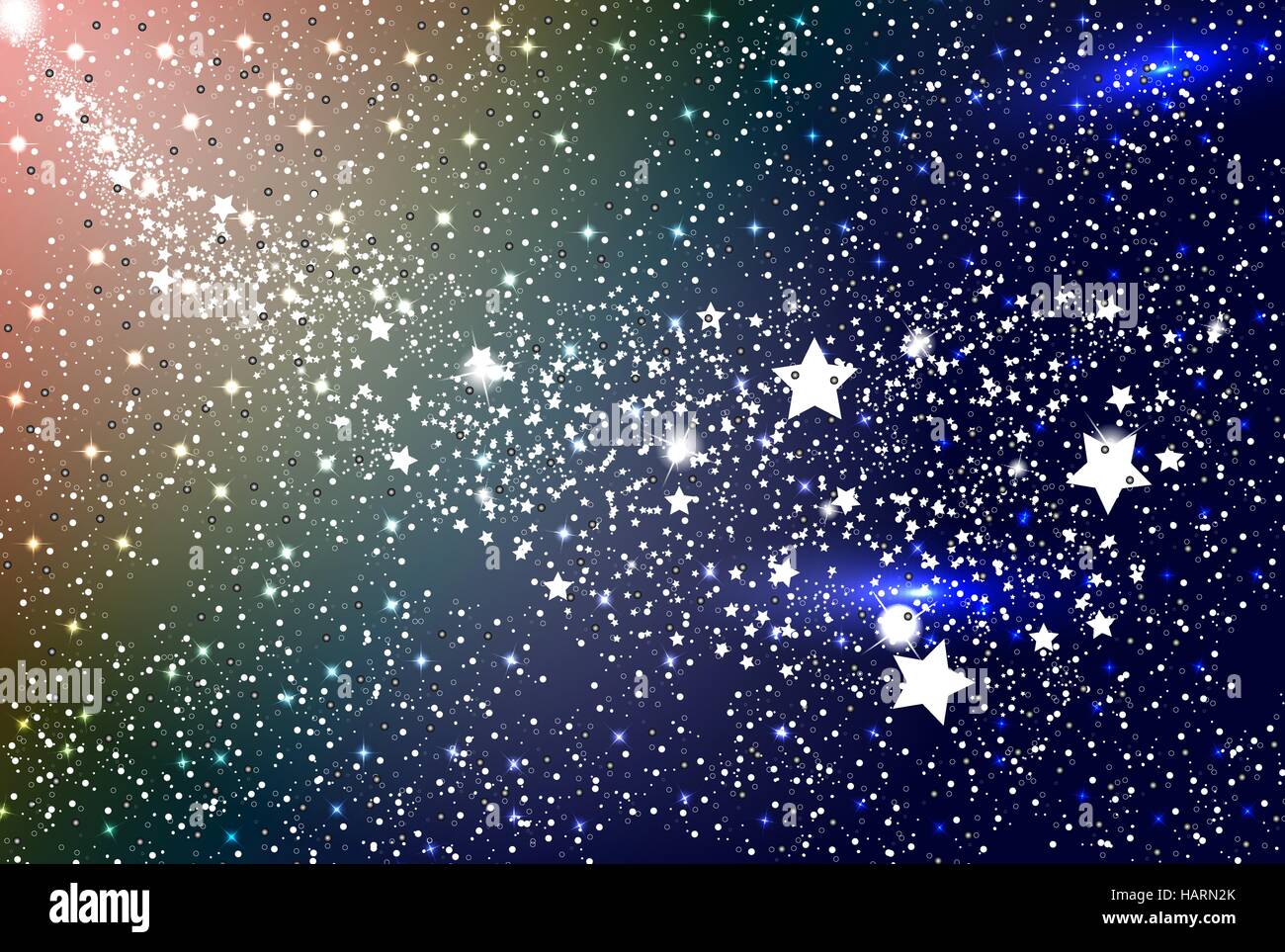 The mysterious starry space. Vector Illustration Stock Vector Image ...