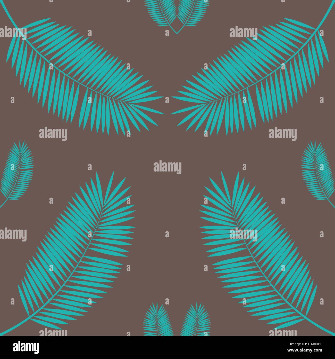 Palm Leaf Seamless Pattern Background. Vector Illustration Stock Vector ...