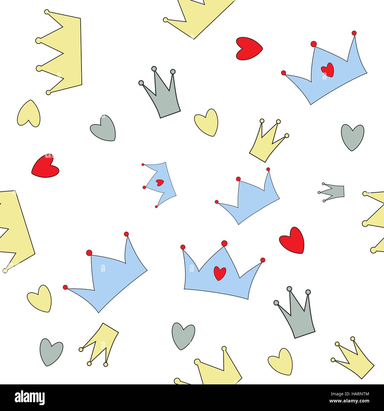 Prince Seamless Pattern Background Vector Illustration Stock Vector ...