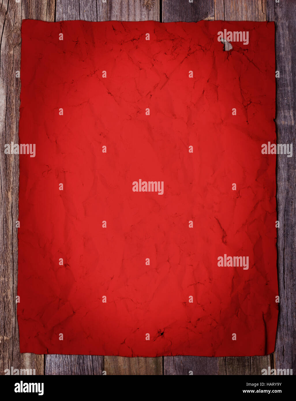 Blank page of old red vintage paper on wooden background Stock Photo ...