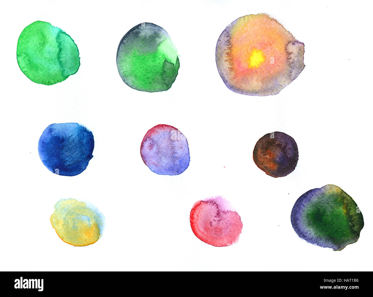 Watercolor texture with splodges Stock Photo - Alamy
