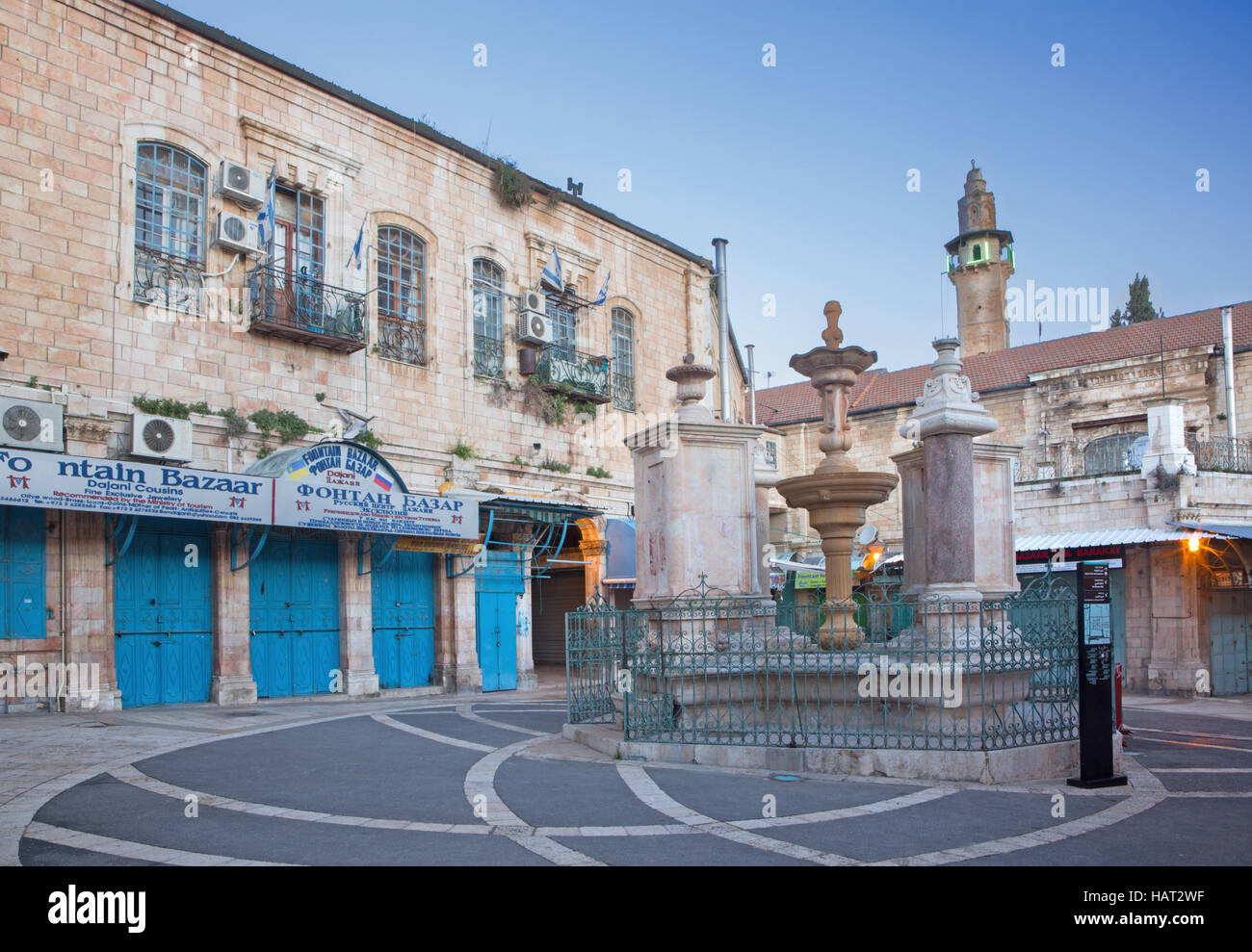 JERUSALEM, ISRAEL - MARCH 5, 2015: The little square in old City Stock ...