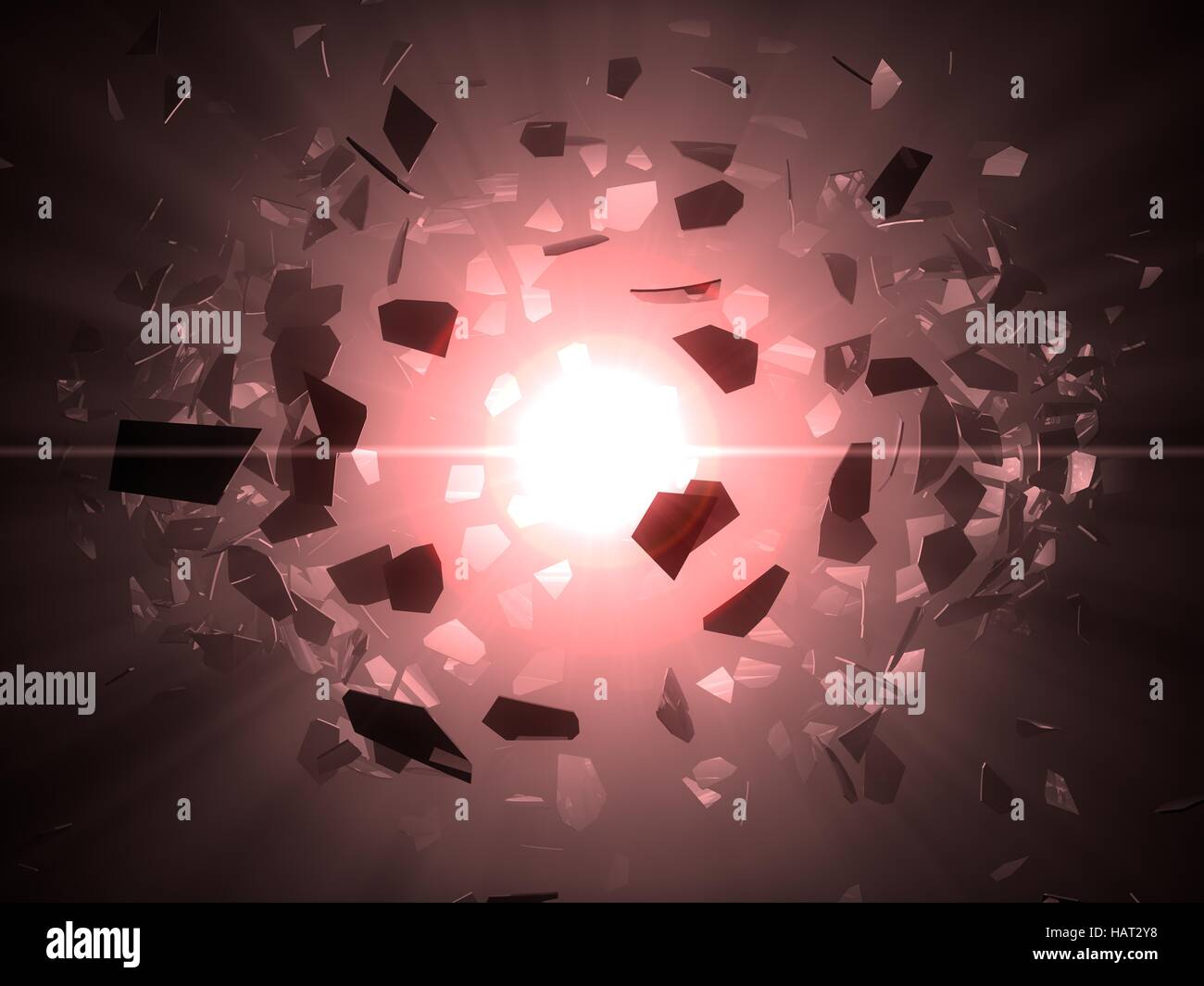 hi tech explosion effect. 3d illustration Stock Photo - Alamy