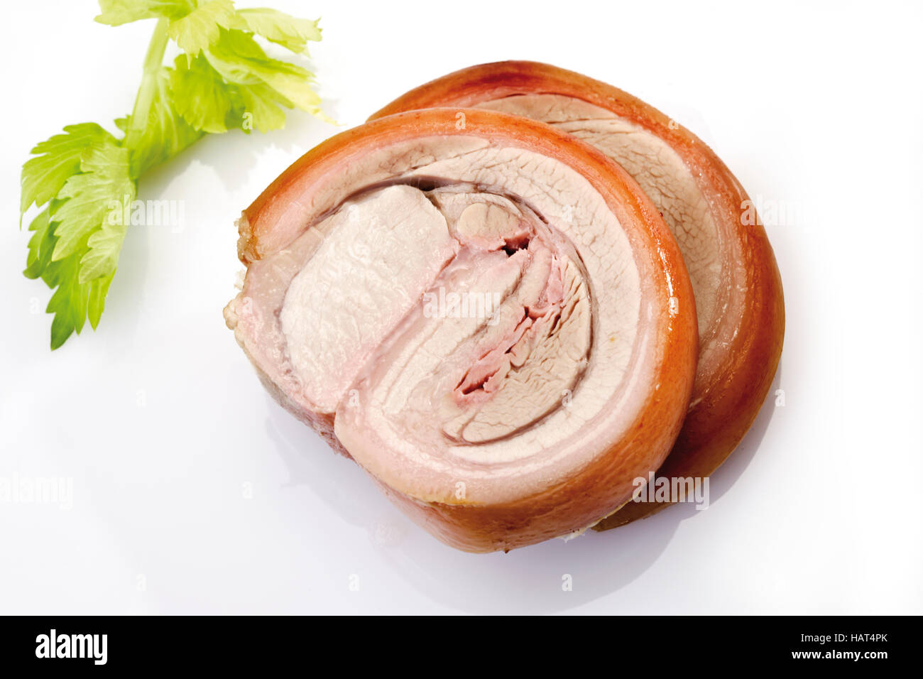 Roasted pork roll Stock Photo - Alamy