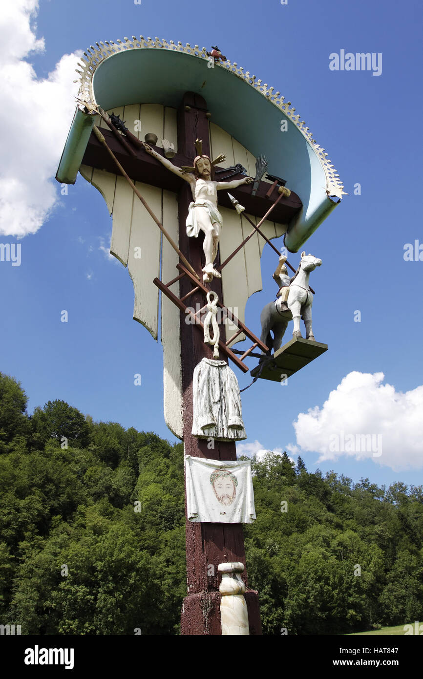 wayside cross in the black forest Stock Photo - Alamy