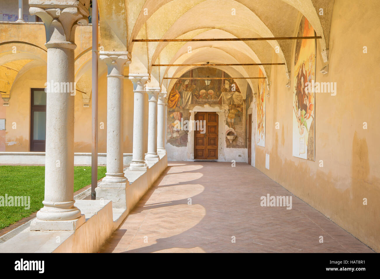 BRESCIA, ITALY - MAY 21, 2016: The atrium of church Chiesa del ...