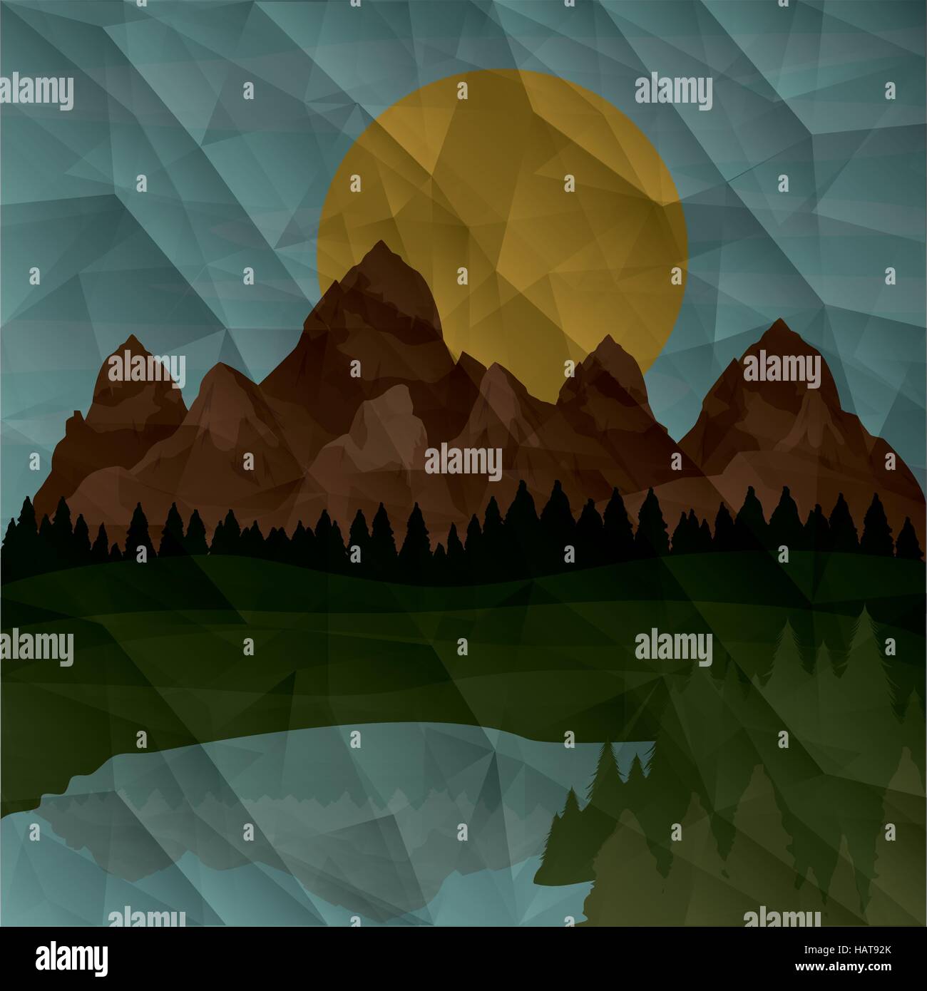 Polygon Landscape Wallpaper