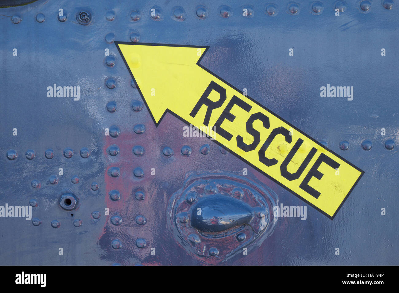 Rescue emergency marker on military aircraft at Patriots Point in ...