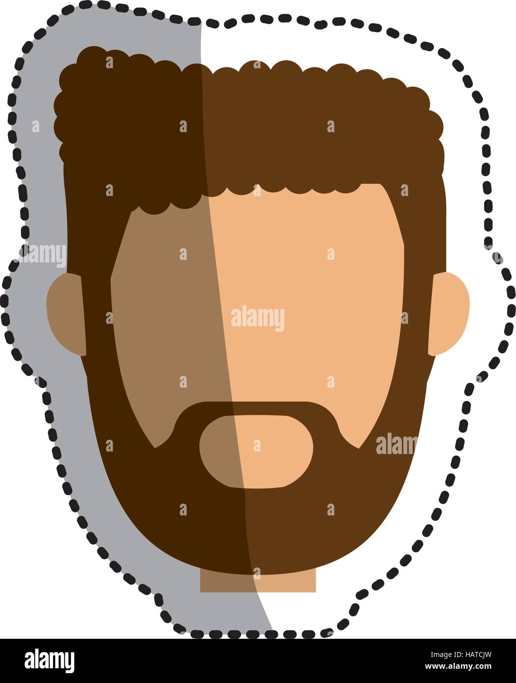 Man with beard icon. Male avatar person people and human theme ...