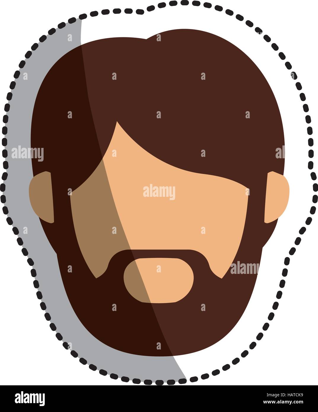 Man with beard icon. Male avatar person people and human theme ...