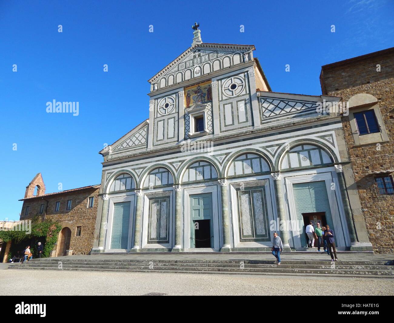 The famous romanesque church San Miniato al Monte in Florence - Tuscany ...
