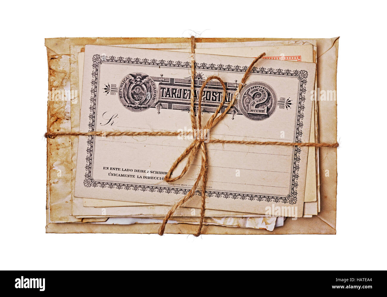 Old paper texture postcards back hi-res stock photography and images ...