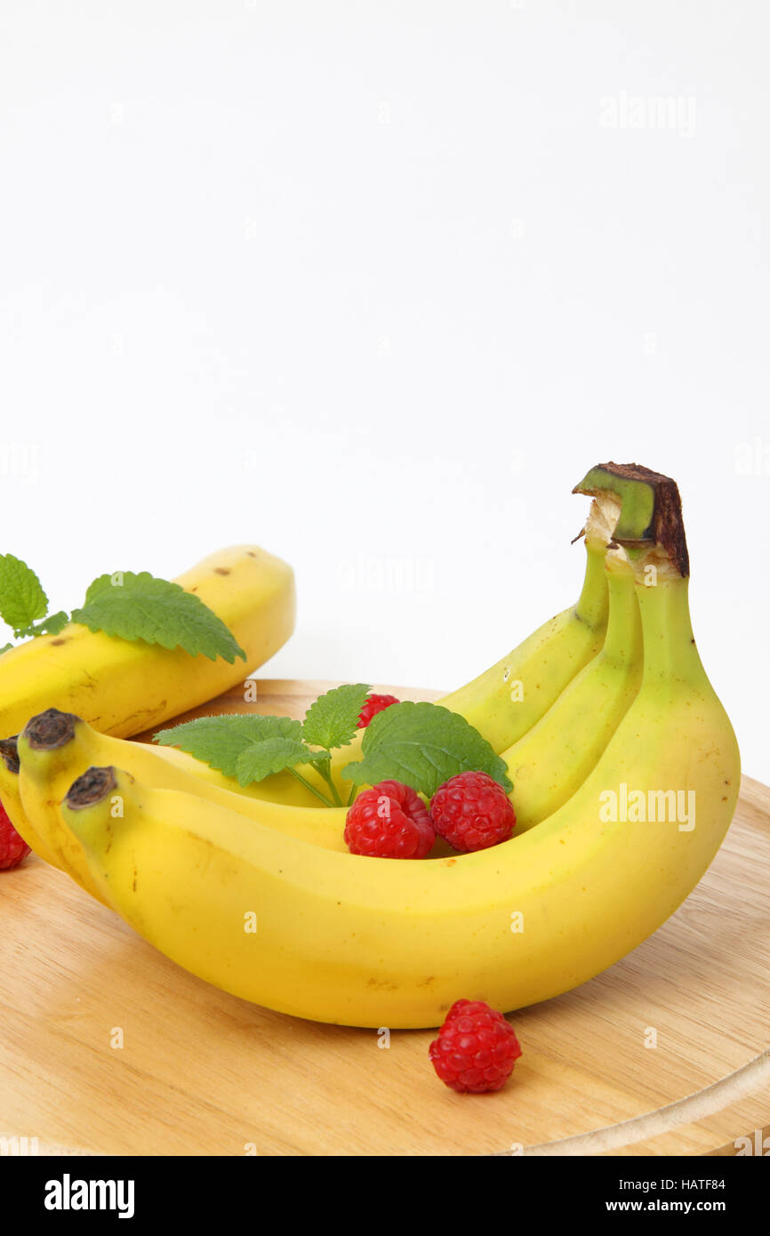 Banana and raspberry Stock Photo - Alamy