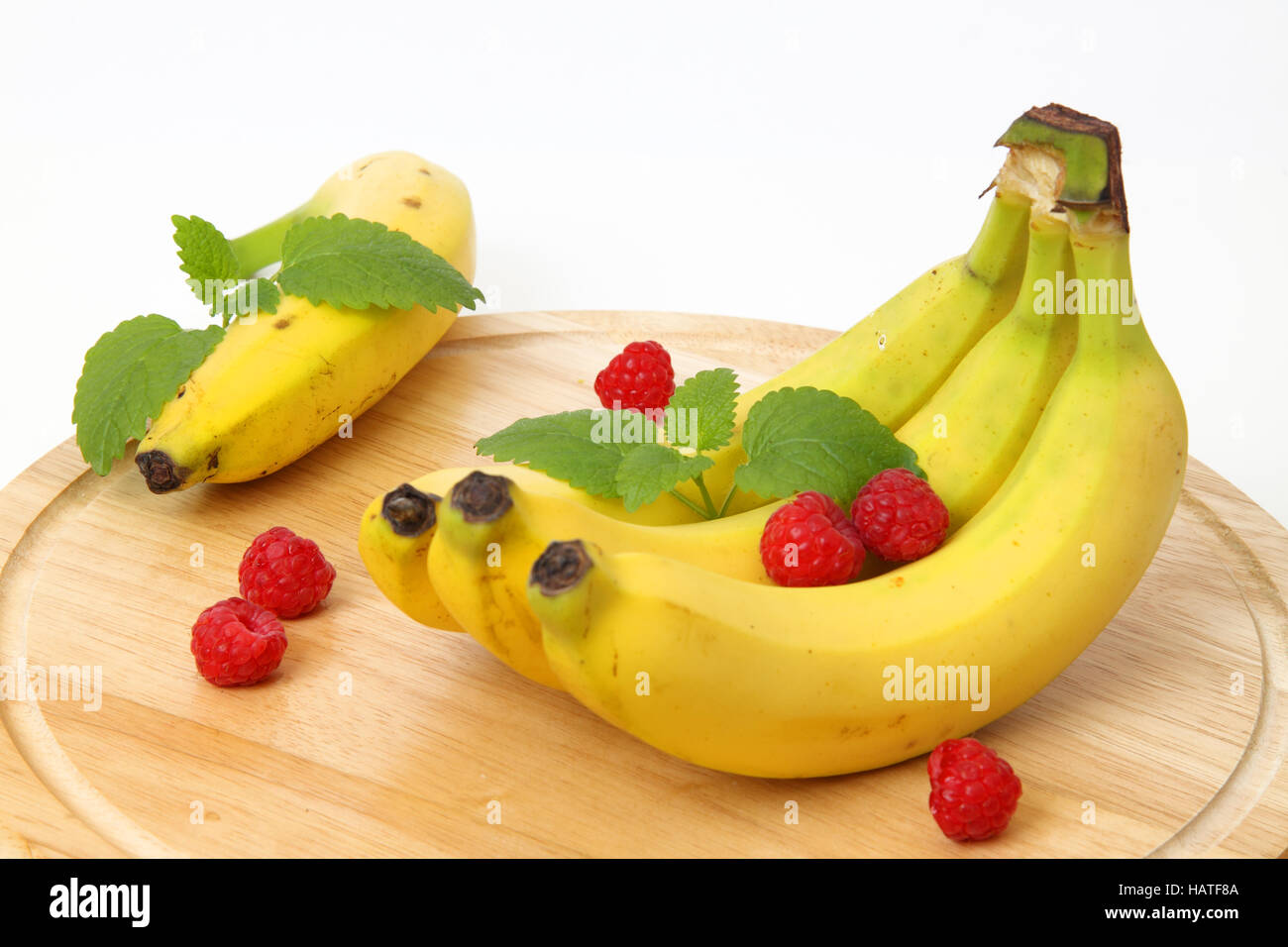 Banana and raspberry Stock Photo - Alamy