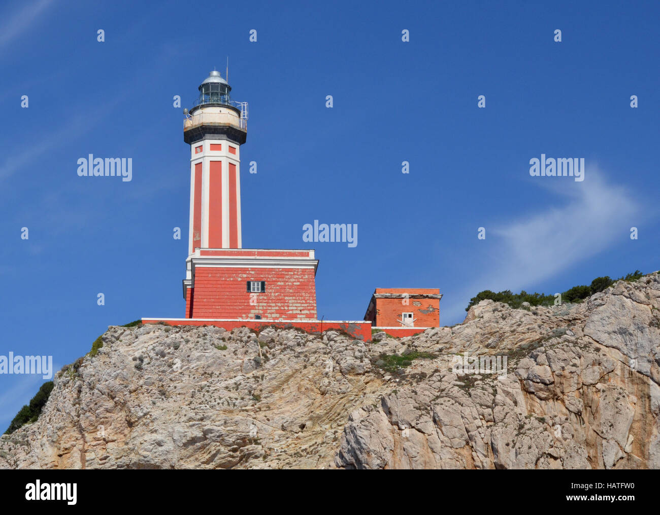 Lighthouse at Capri Stock Photo - Alamy