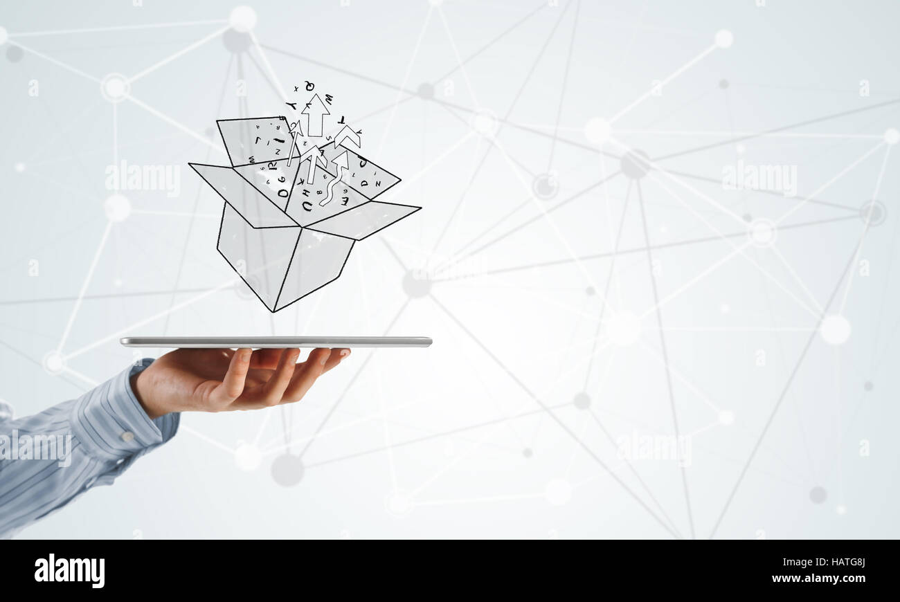 Thinking outside the box concept Stock Photo - Alamy