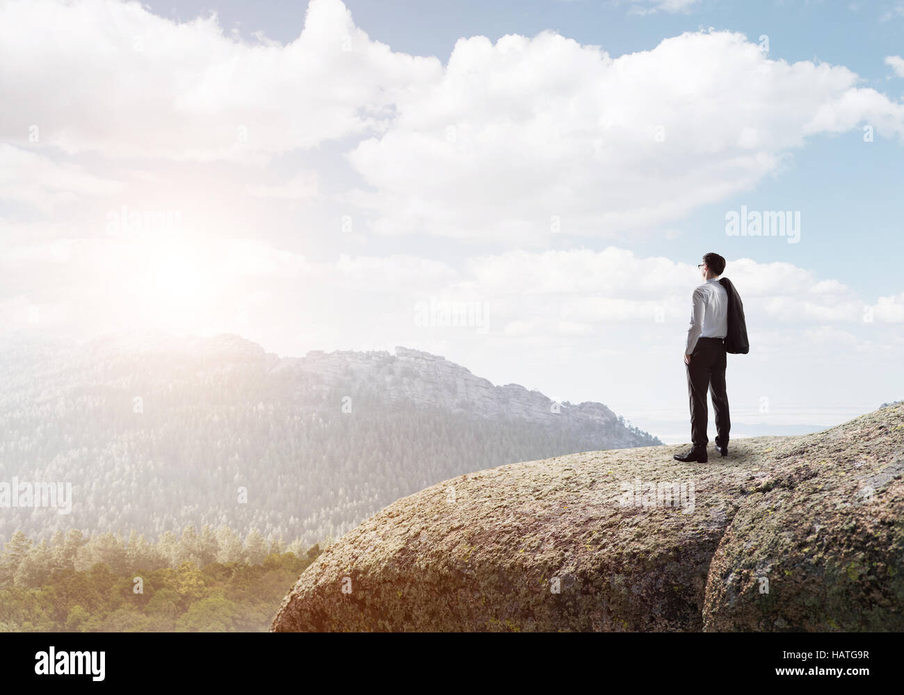 Achieving top of success Stock Photo - Alamy