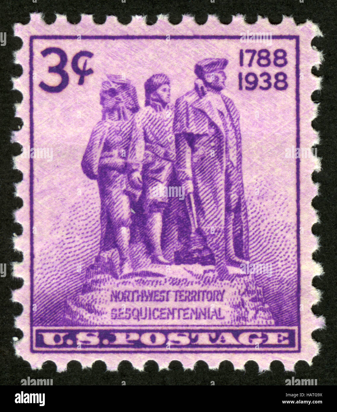 US,circa 1938, postage stamp,1788-1938, Northwest territory ...