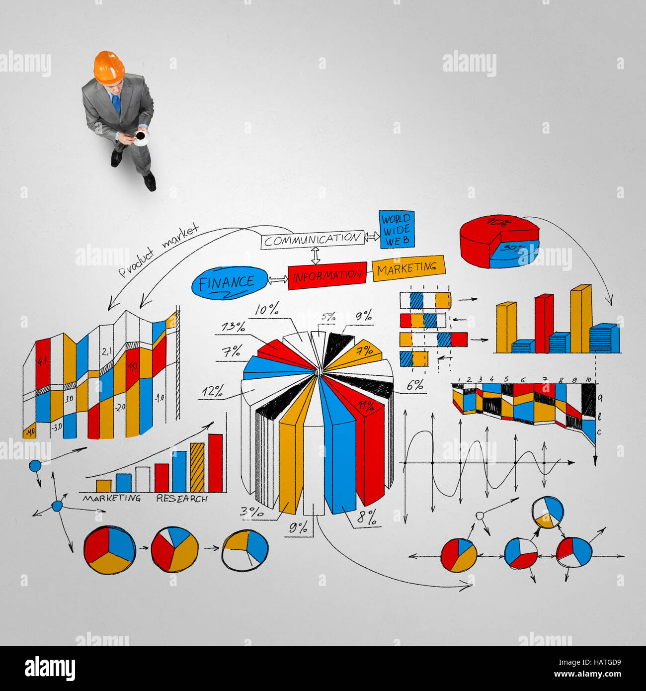 Man engineer thinking over his plan Stock Photo - Alamy