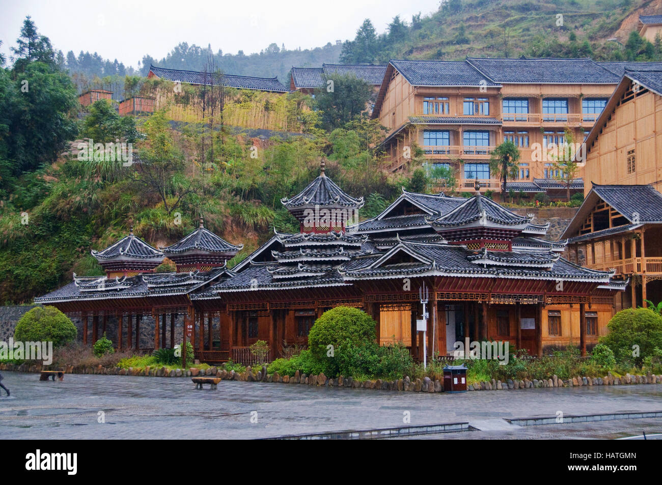 The Chinese architecture in Guizhou Province is often based on cultural ...