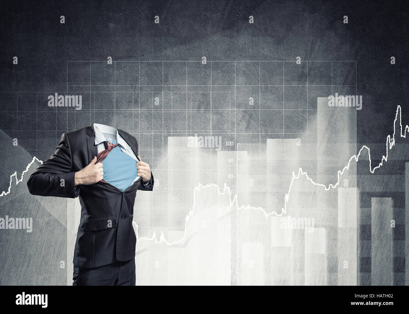Headless super businessman Stock Photo - Alamy