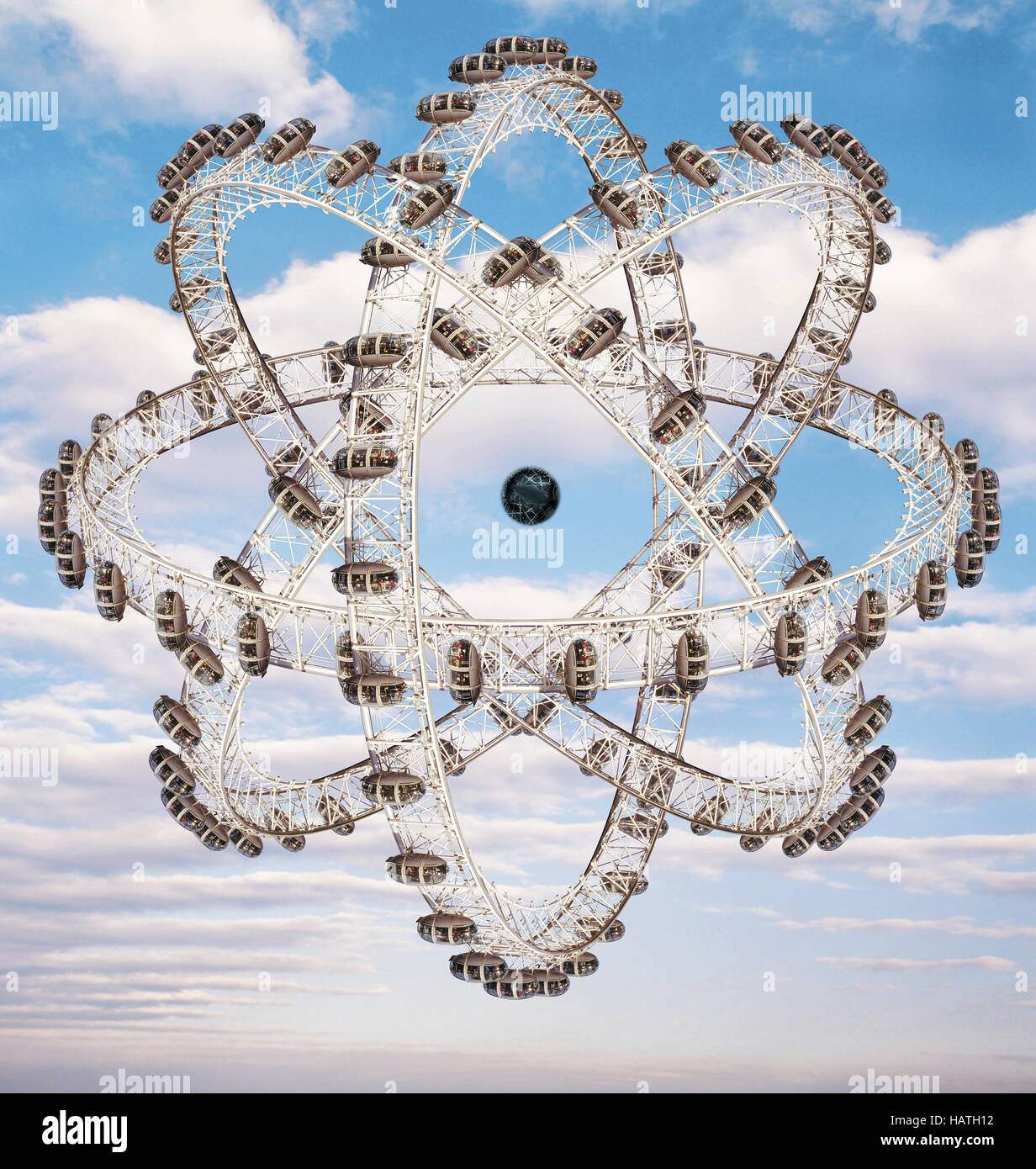 Sky blue atom hi-res stock photography and images - Alamy