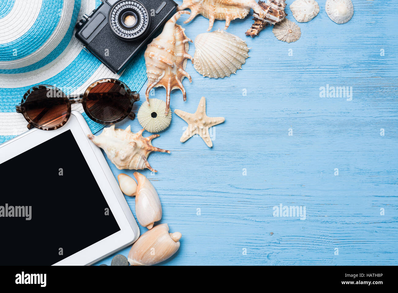 Summer objects for vacation Stock Photo - Alamy