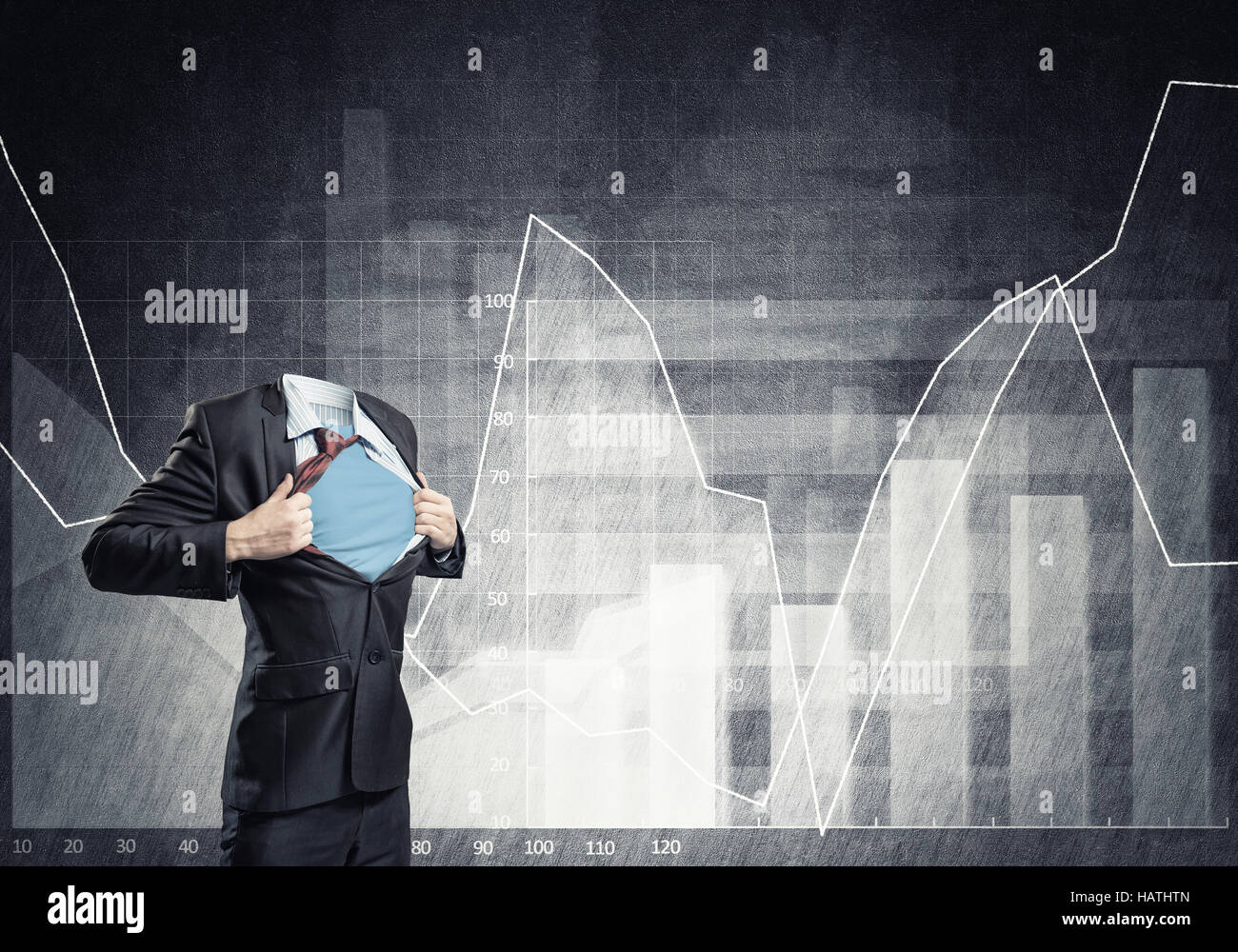 Headless super businessman Stock Photo - Alamy