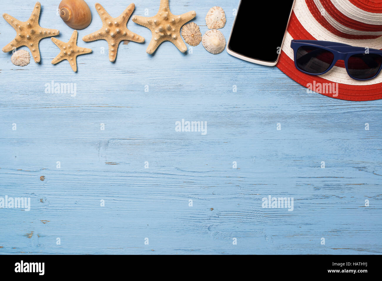 Summer objects for vacation Stock Photo - Alamy
