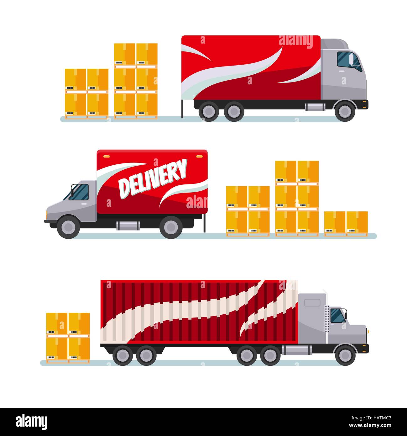 Red parcel van Cut Out Stock Images & Pictures - Alamy