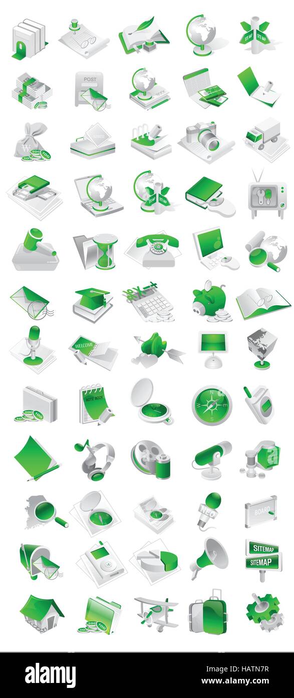 Icon Set Illustration and Painting Stock Vector Image & Art - Alamy