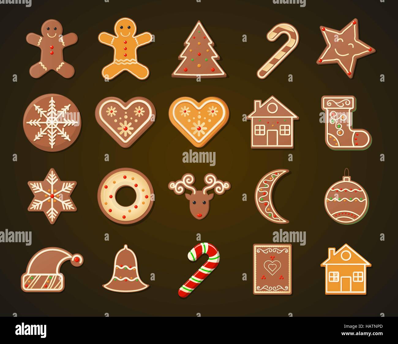 Gingerbread chocolate delicious hand Stock Vector Images - Alamy