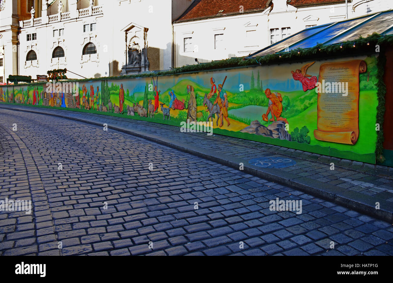 Nativity mural, Vienna Stock Photo - Alamy