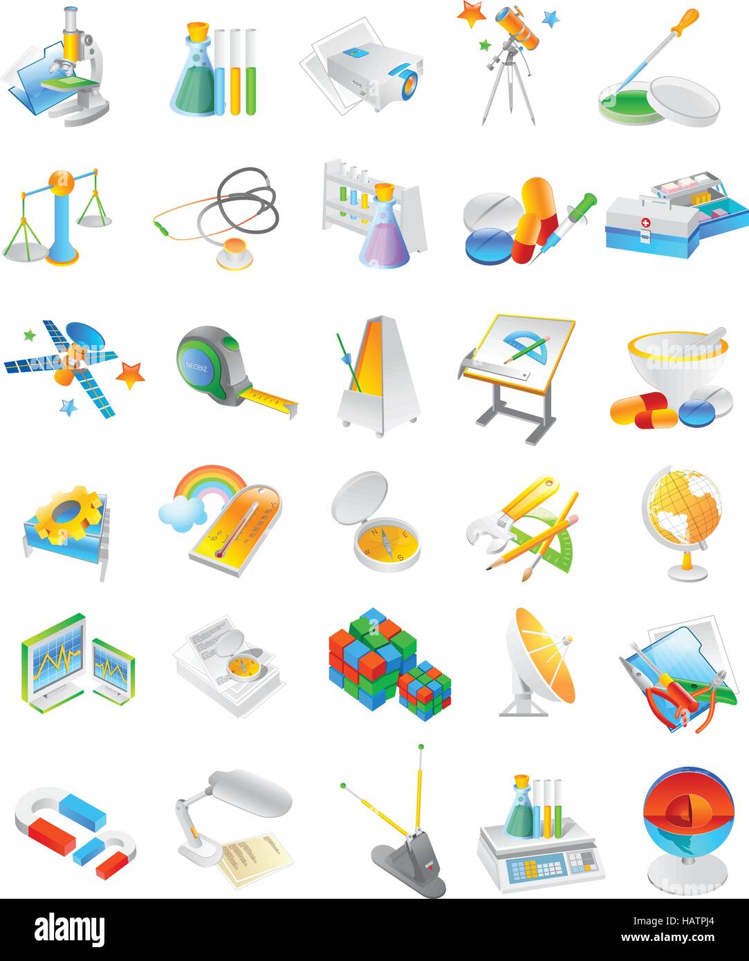 Icon Set Illustration and Painting Stock Vector Image & Art - Alamy