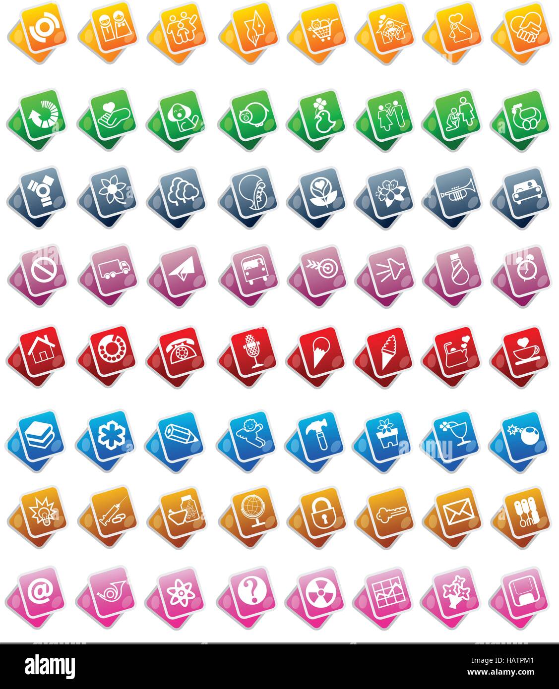 Icon Set Illustration and Painting Stock Vector Image & Art - Alamy