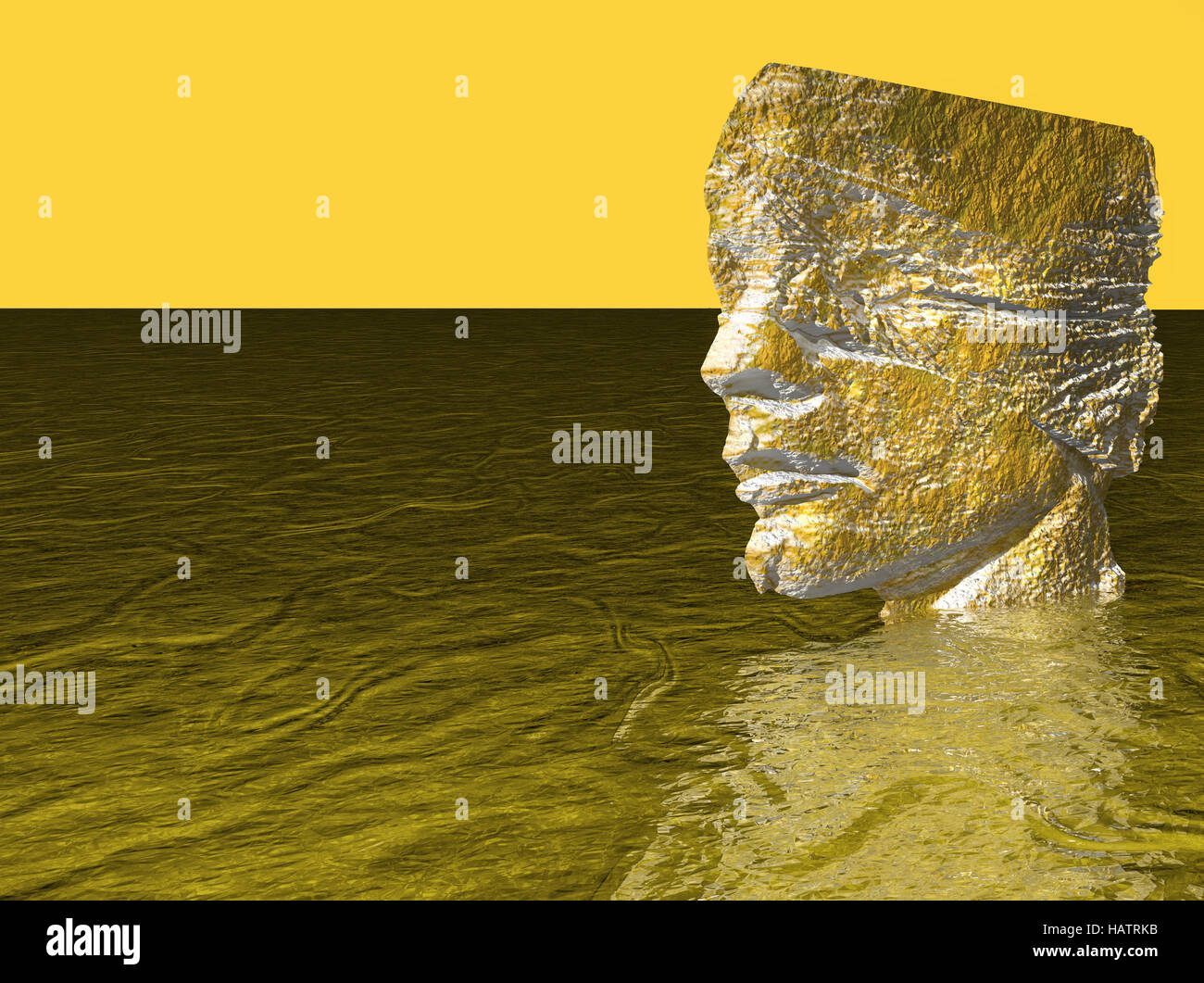 Head of man in water Stock Photo - Alamy
