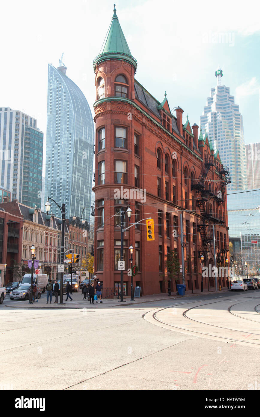 TORONTO - NOVEMBER 18, 2016: The red-brick Gooderham Building is a ...