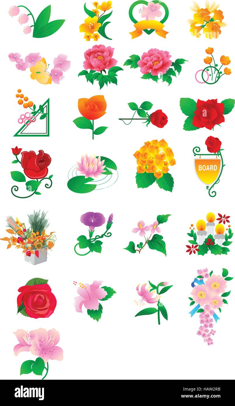 Icon Set Illustration and Painting Stock Vector Image & Art - Alamy