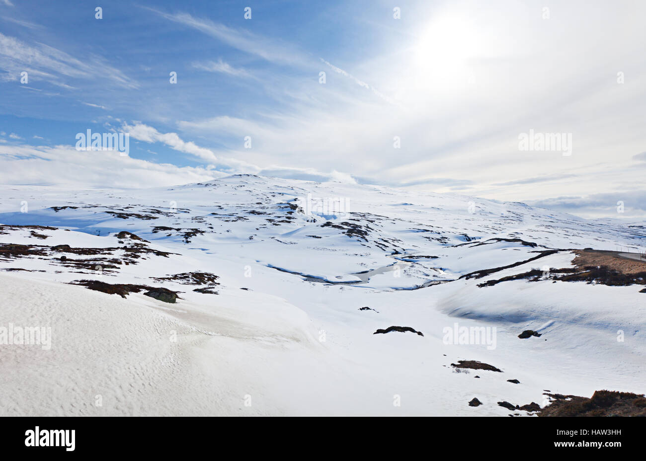 snow mountain and blue sky Stock Photo - Alamy