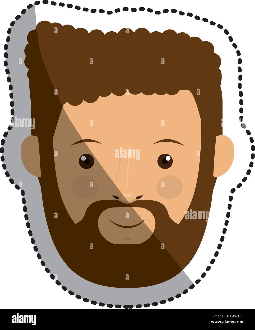 Man with beard icon. Male avatar person people and human theme ...