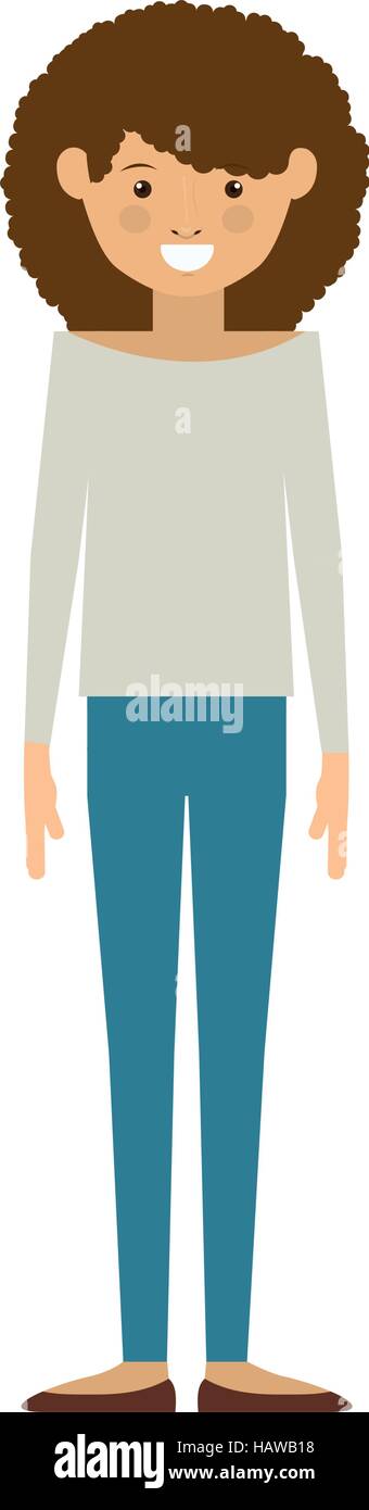 Girl cartoon icon. Female avatar person people and human theme ...