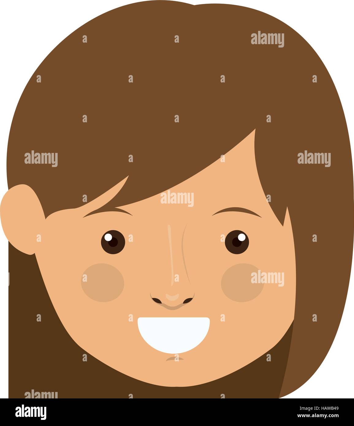 Girl Cartoon Icon Female Avatar Person People And Human Theme Isolated Design Vector