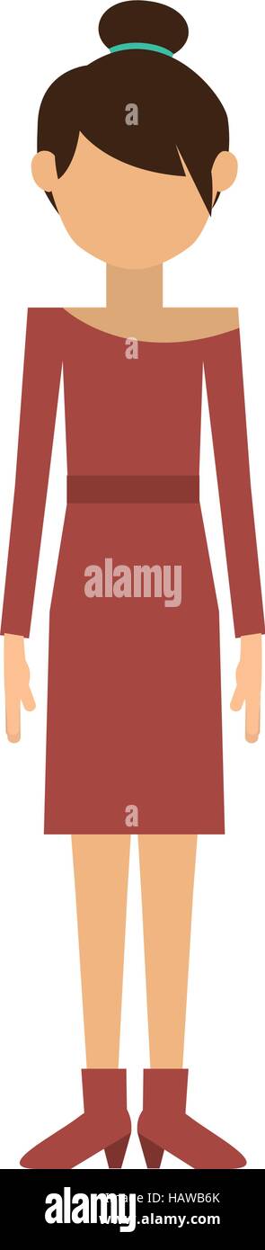 Girl cartoon icon. Female avatar person people and human theme ...