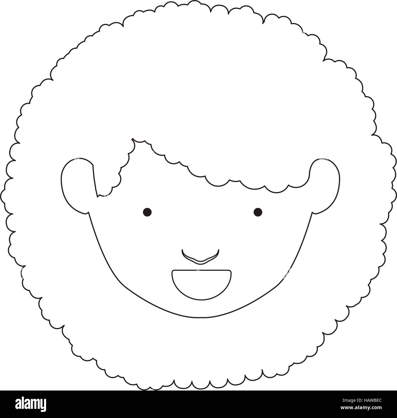 Girl head icon. Female avatar person people and human theme. Isolated ...