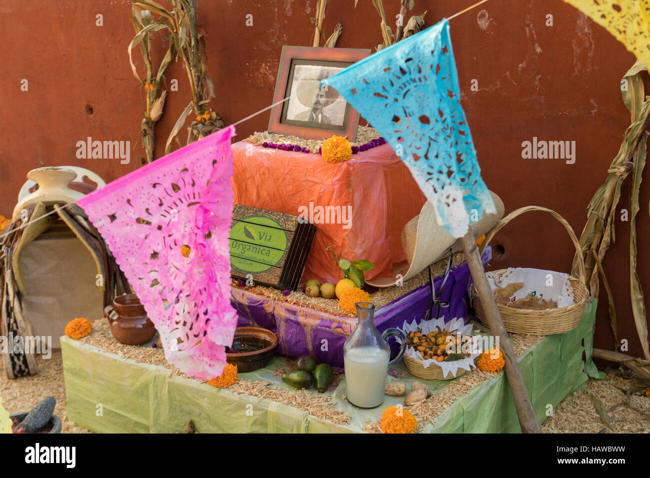 Mexico altar ofrendas paper flag hi-res stock photography and images ...