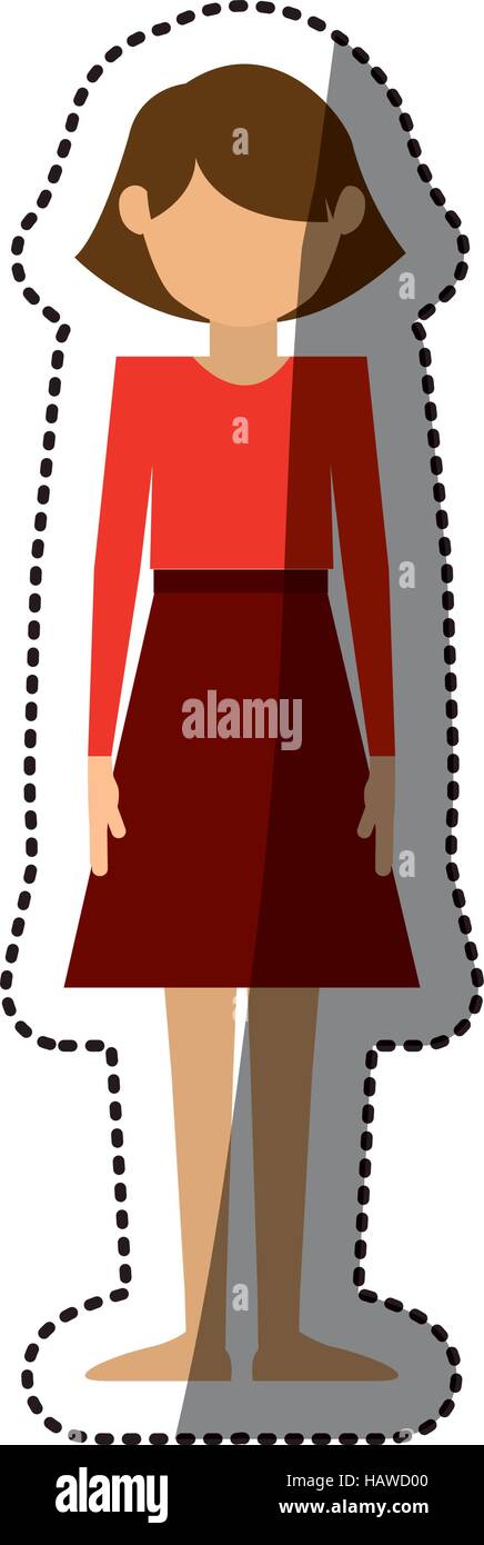 Girl icon. Female avatar person people and human theme. Isolated design ...