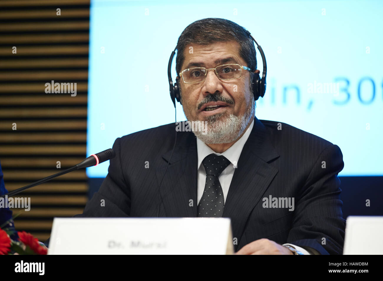 Roesler and Egyptian president Mursi Stock Photo - Alamy