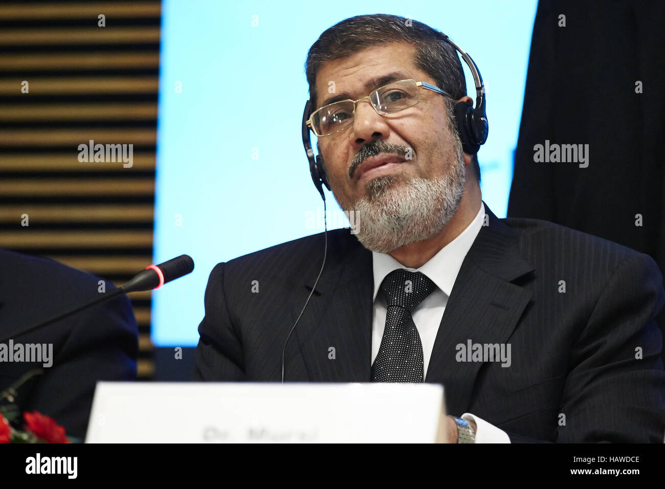 Roesler and Egyptian president Mursi Stock Photo - Alamy