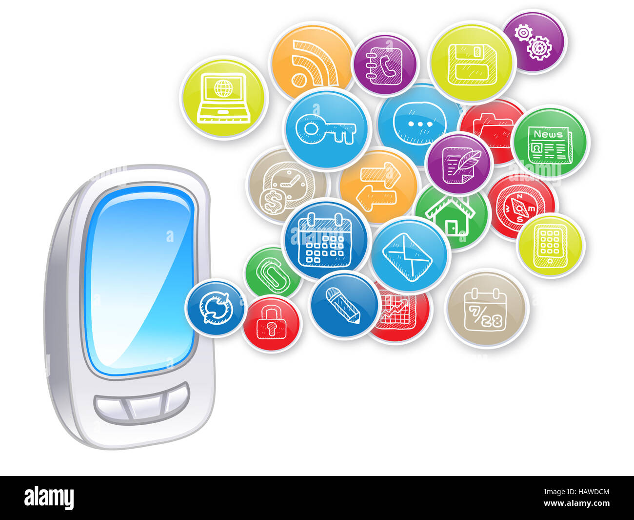 App store phone Cut Out Stock Images & Pictures - Alamy